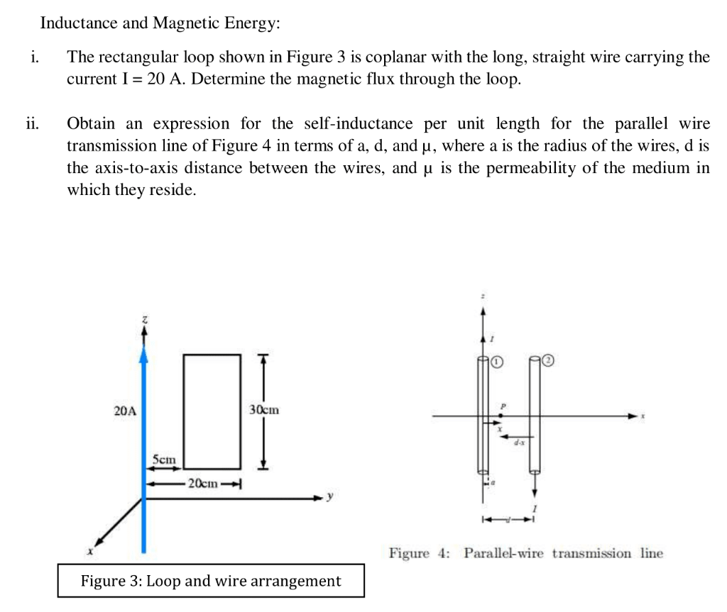 Solved Inductance and Magnetic Energy: i. The rectangular | Chegg.com