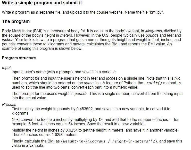 Solved Write a simple program and submit it Write a program | Chegg.com