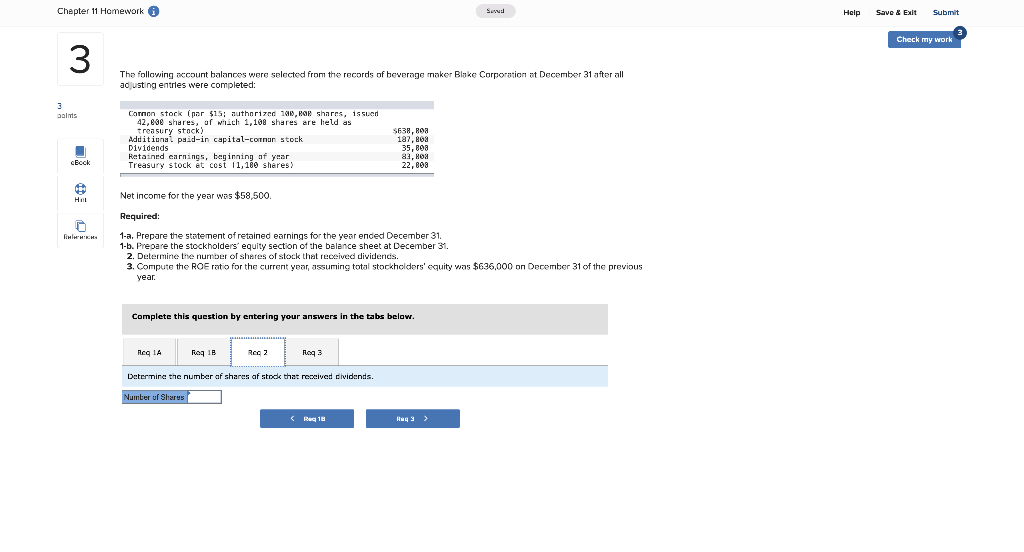 Solved Chapter 11 Homework Sare Help Save & Exit Submit | Chegg.com