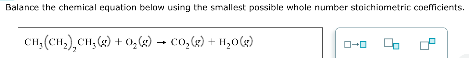 Solved Balance the chemical equation below using the | Chegg.com