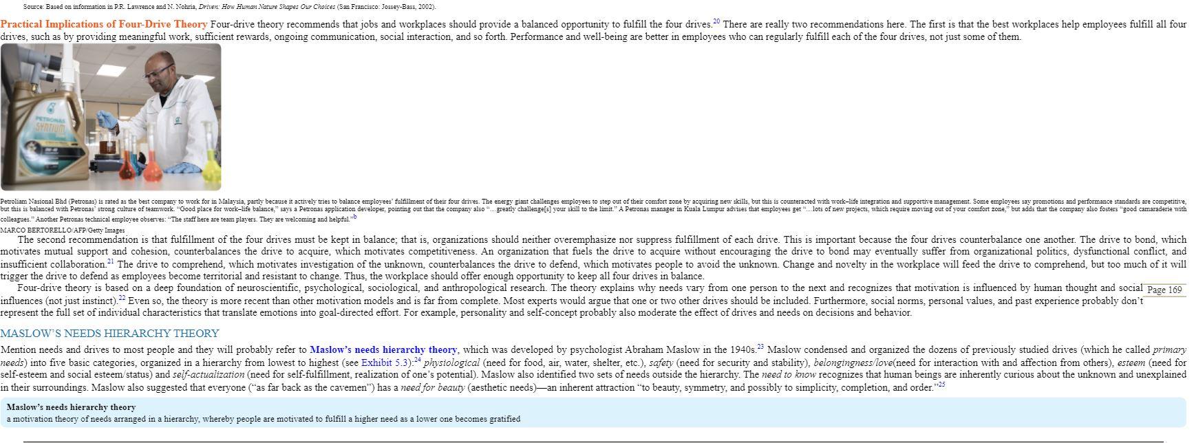 Solved Four-drive theory recommends that companies must | Chegg.com