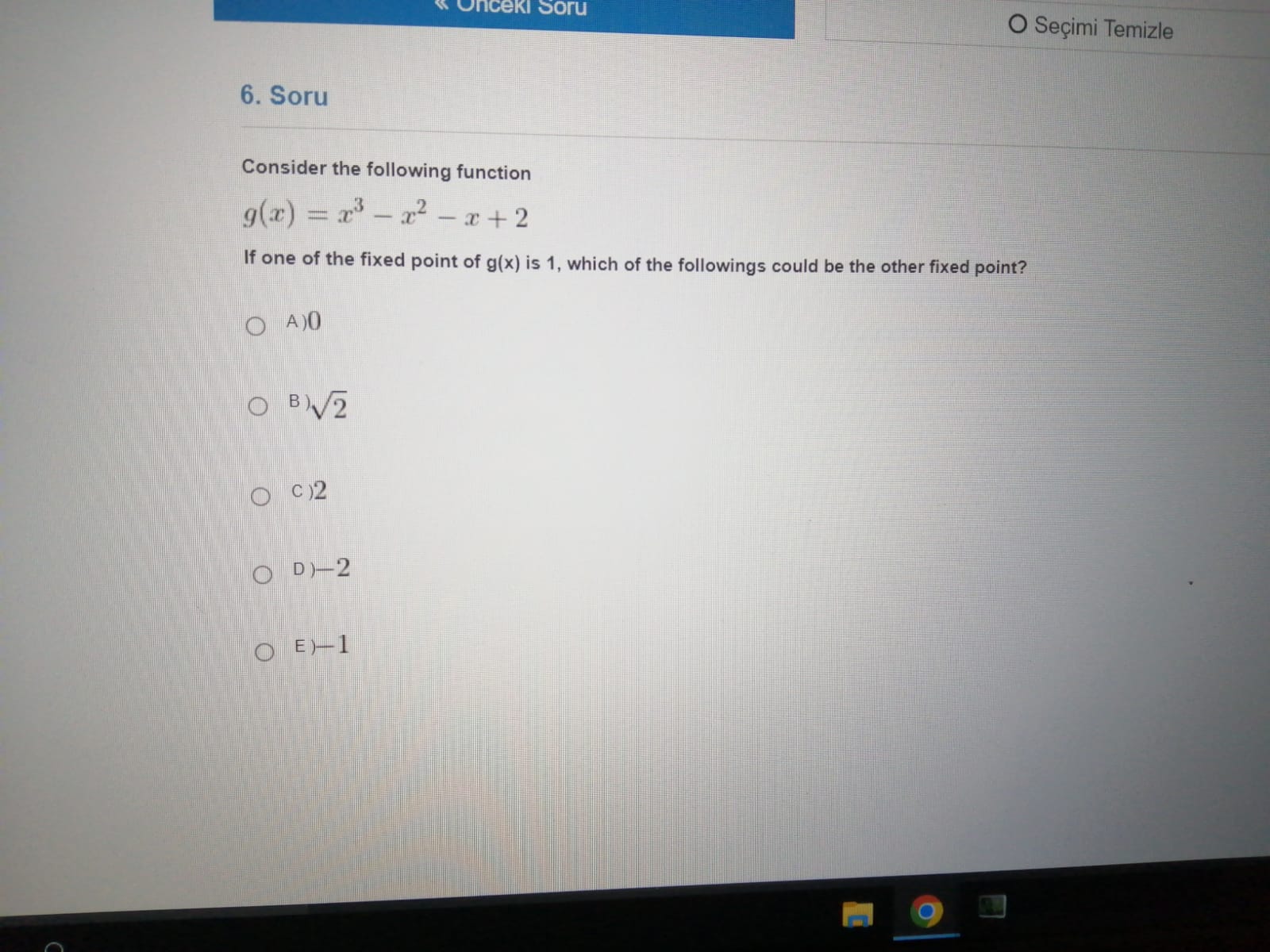 Solved Consider the following function g(x)=x3−x2−x+2 If one | Chegg.com