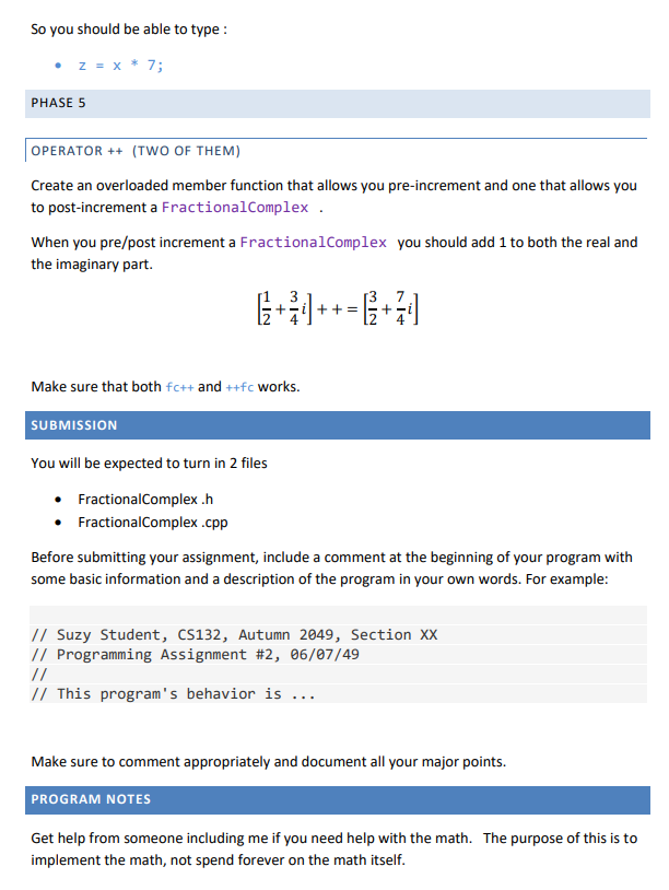 Solved bˉ Q +dc CS132 - PROGRAMMING ASSIGNMENT FRACTIONS | Chegg.com