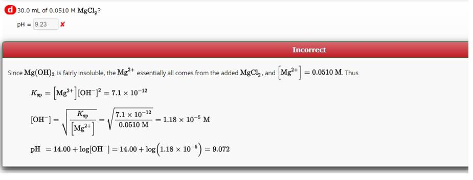 Solved C 15.0 mL of 0.0510MHCl ? pH=x First write the | Chegg.com