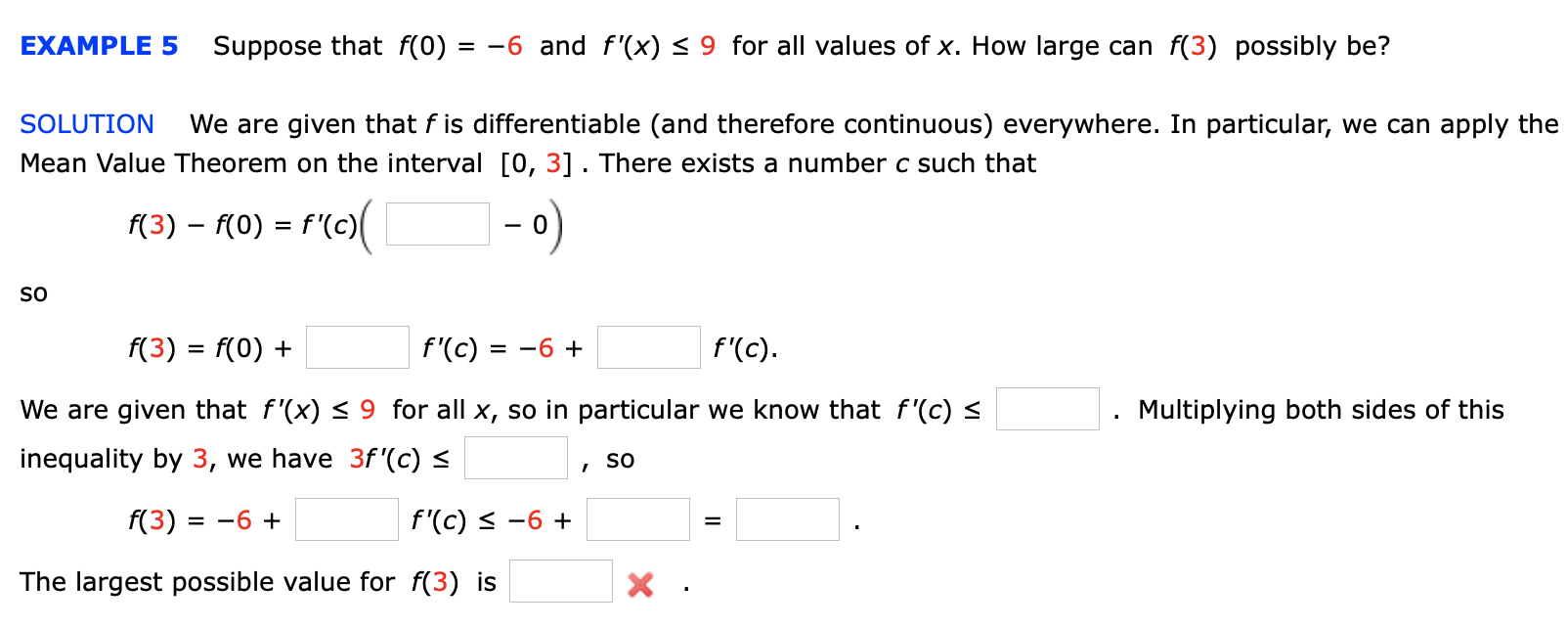 Solved EXAMPLE 5 Suppose that f(0) = -6 and f'(x)