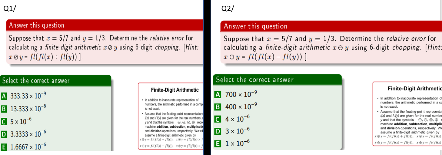 Solved Q1/ Q2/ Answer this question Suppose that x = = 5/7 | Chegg.com