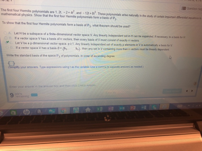 Solved Let B- Since the coordinate mapping determined by B | Chegg.com