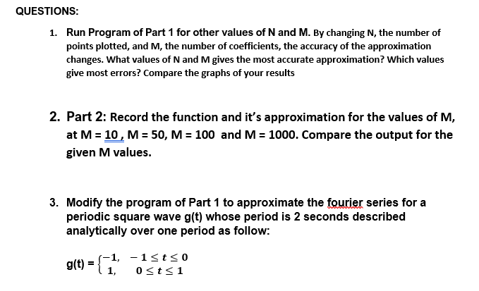 Solved Please Help Me Solving These Problems In Matlab 