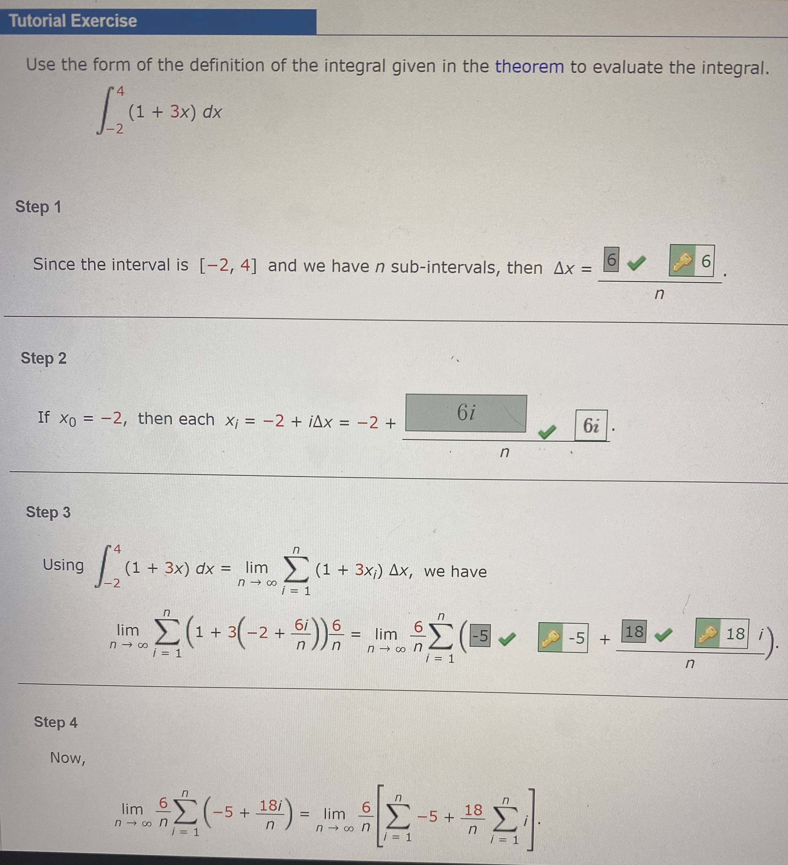 Solved Use the form of the definition of the integral given | Chegg.com