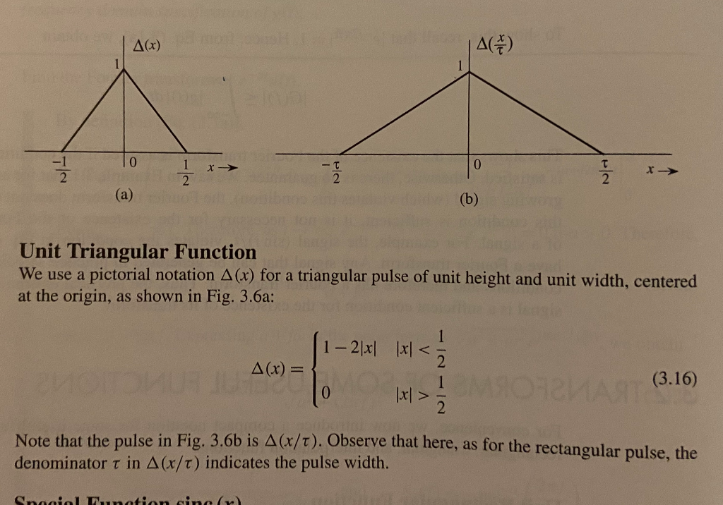 A(x) AC) -1 0 1 들 2 (a) (b) Unit Triangular Function | Chegg.com
