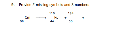 Solved Provide 2 missing symbols and 3 numbers | Chegg.com