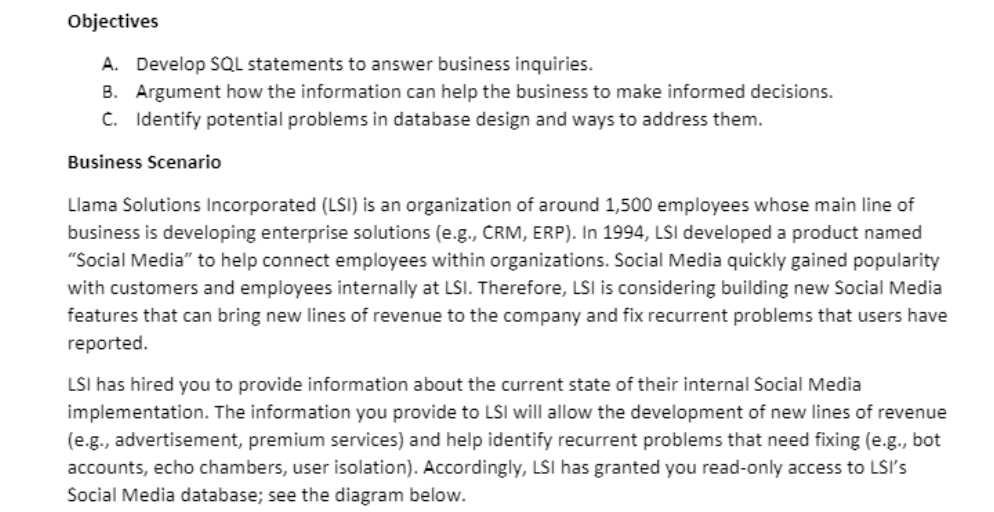 Solved Objectives A. Develop SQL statements to answer | Chegg.com