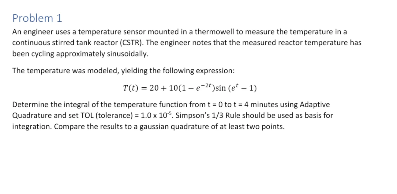Solved Problem 1 An engineer uses a temperature sensor | Chegg.com