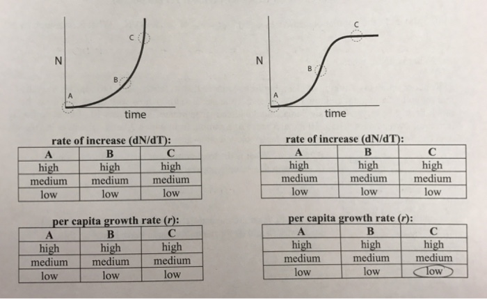 Solved Label each graph exponential or logistic growth. | Chegg.com