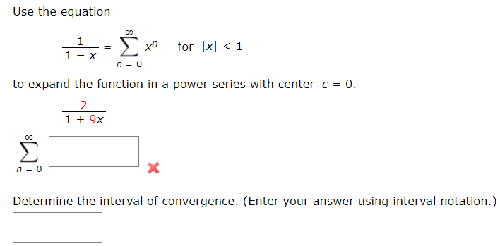 Solved Use the equation -= x for 1x1