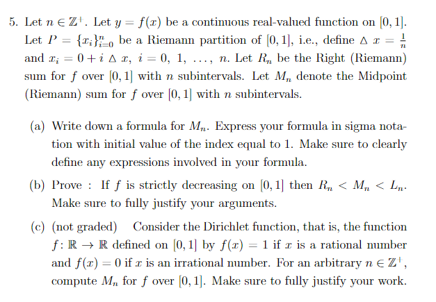 Solved Let ninZ+. ﻿Let y=f(x) ﻿be a continuous real-valued | Chegg.com