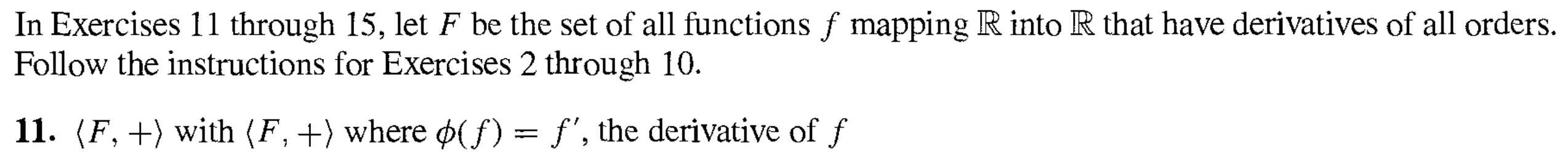 Solved In Exercises 11 through 15 , let F be the set of all | Chegg.com