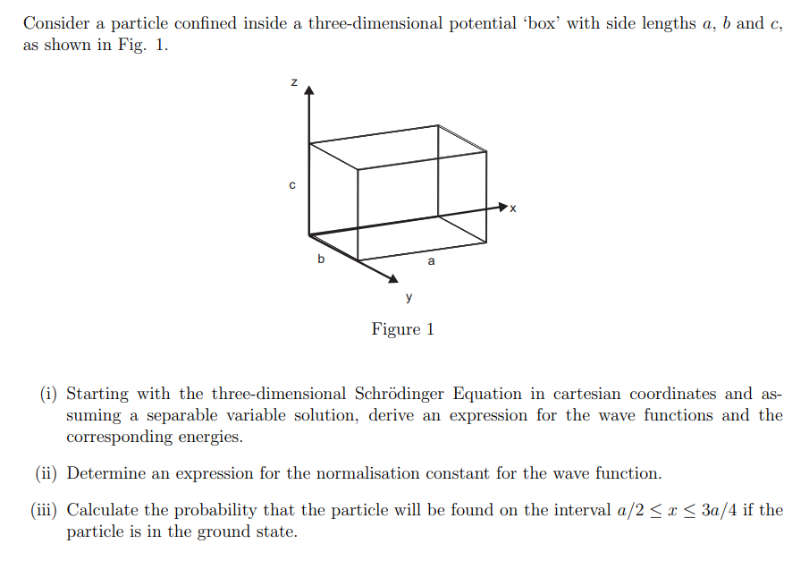 Solved Consider a particle confined inside a | Chegg.com