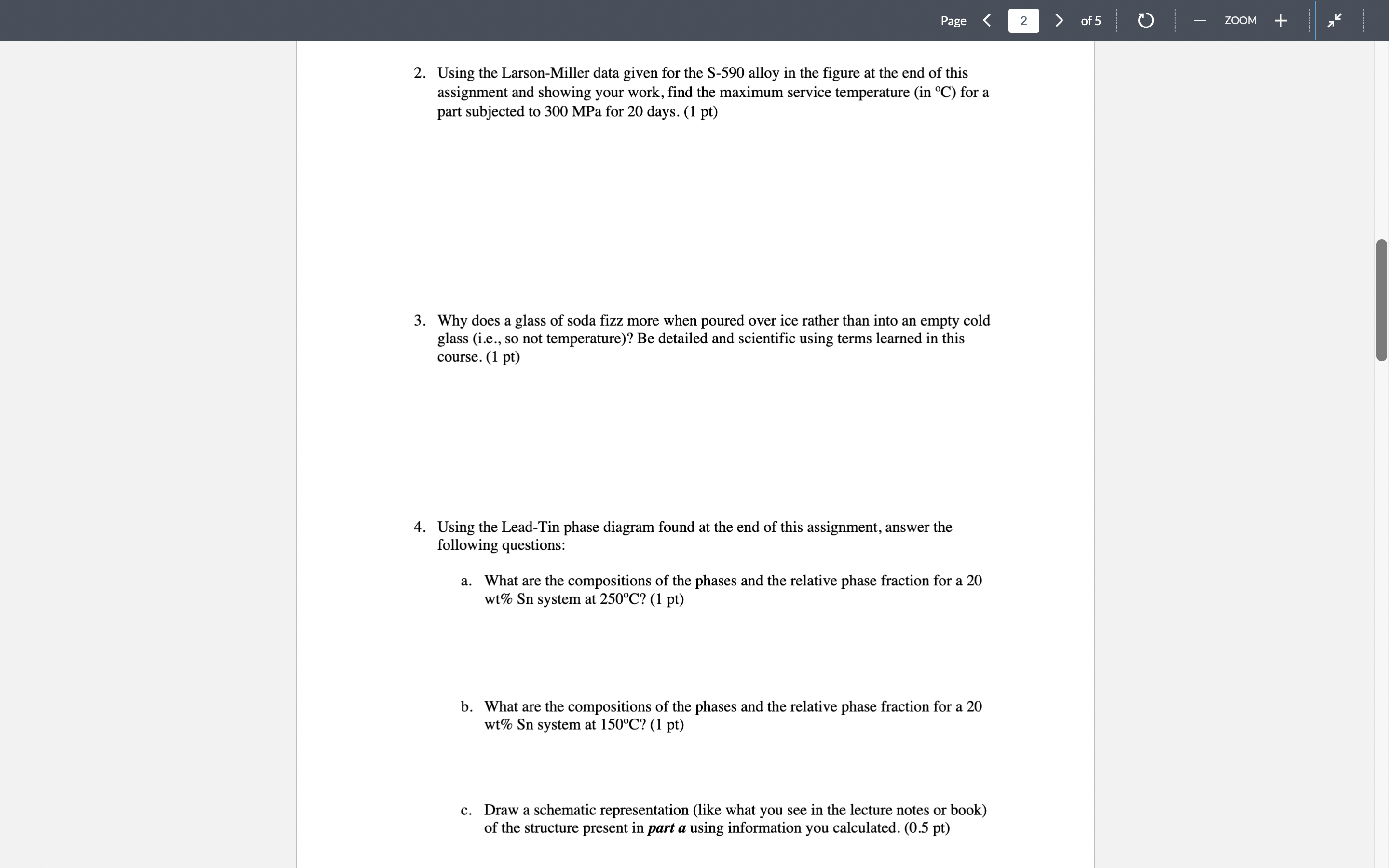 2. Using the Larson-Miller data given for the S-590 | Chegg.com
