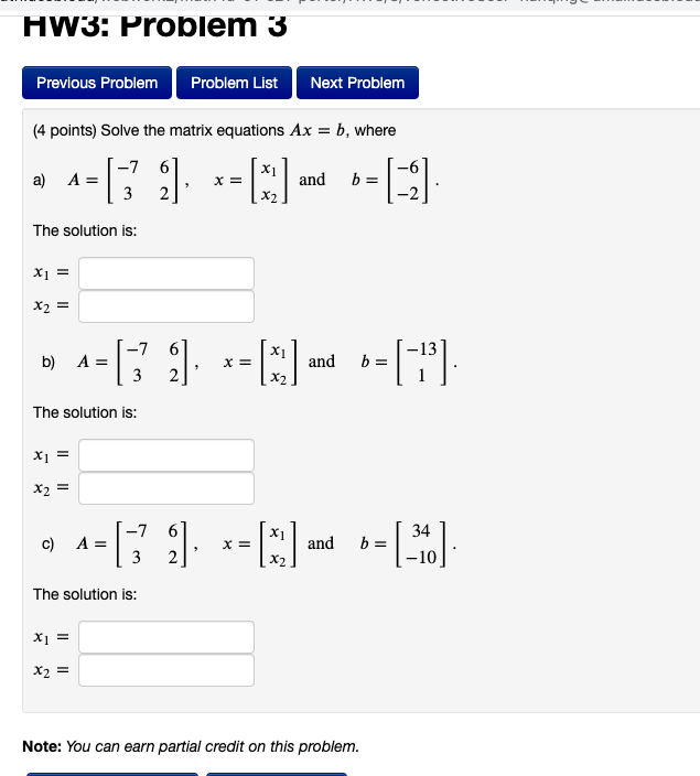 Solved HW3: Problem 1 Previous Problem Problem List Next | Chegg.com