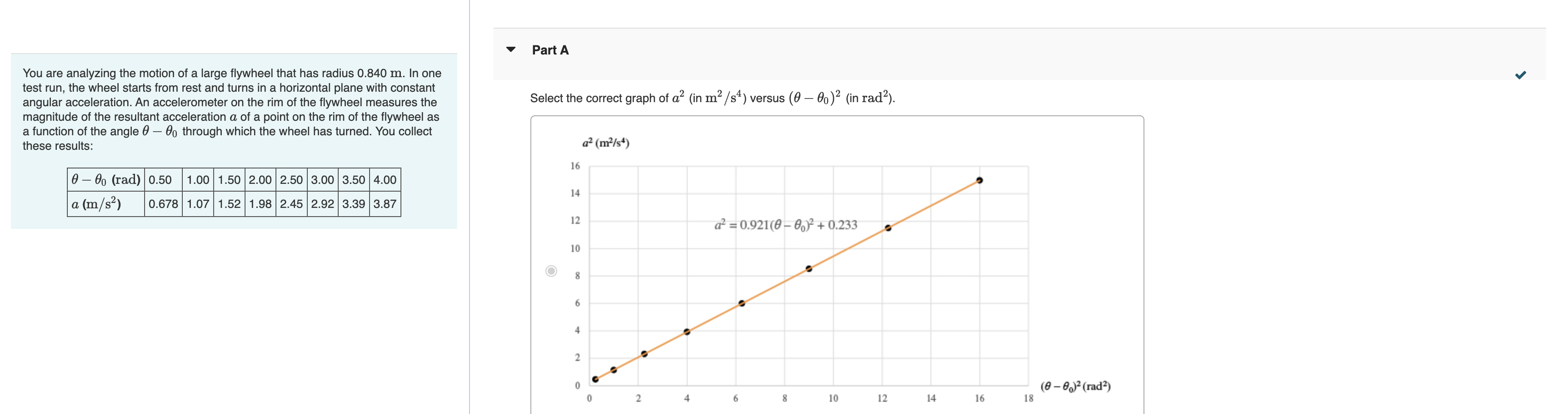 Solved You are analyzing the motion of a large flywheel that | Chegg.com
