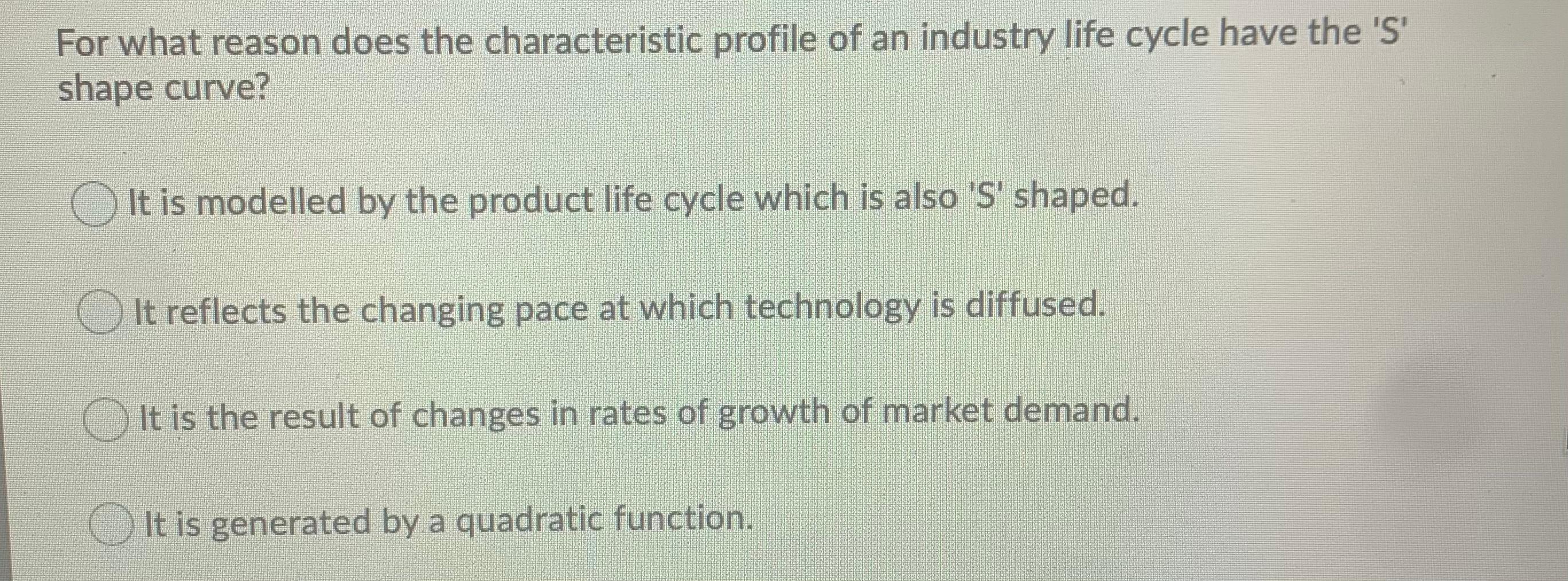 Solved For what reason does the characteristic profile of an | Chegg.com