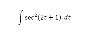 Solved ∫﻿﻿sec2(2t+1)dt | Chegg.com