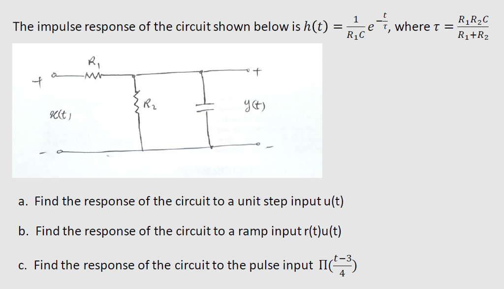 Solved 1 The impulse response of the circuit shown below is | Chegg.com