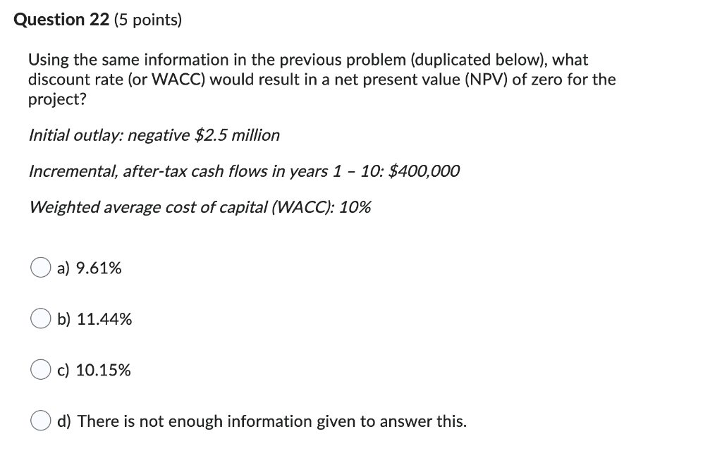 Solved Using the same information in the previous problem | Chegg.com