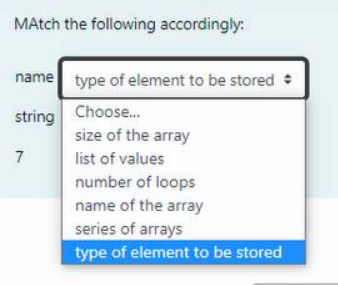 Solved Match the following accordingly: name type of element | Chegg.com