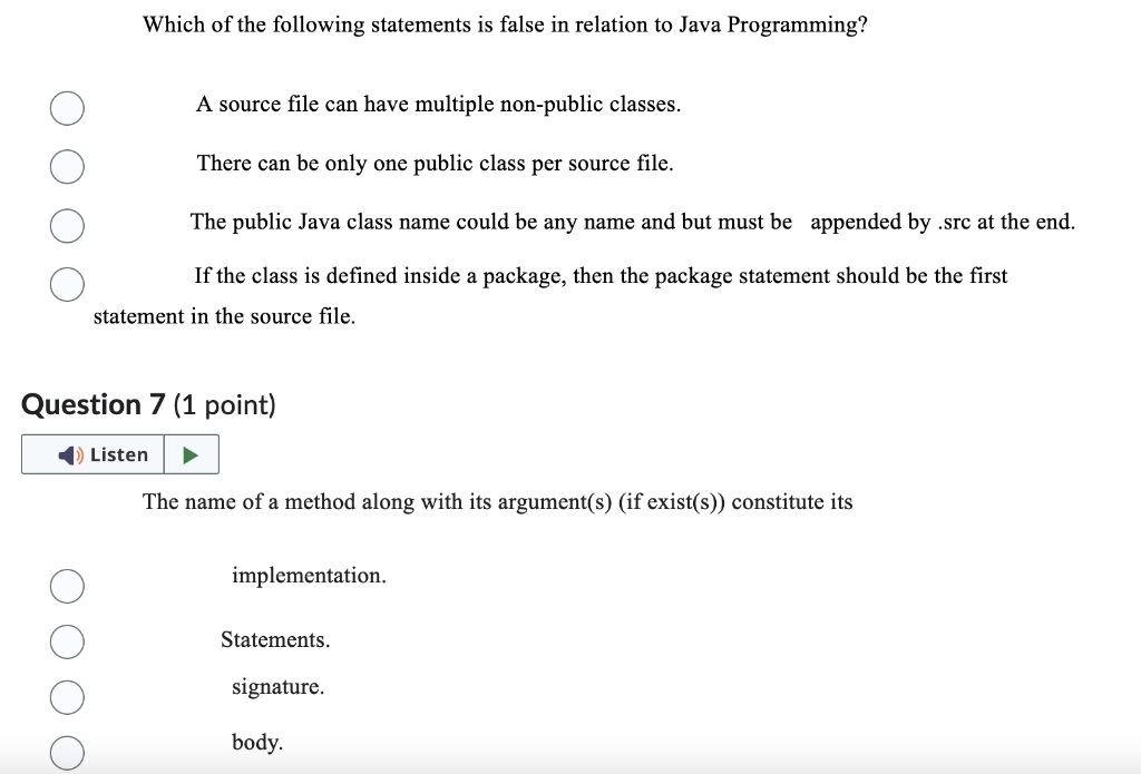 Solved Which of the following statements is false in | Chegg.com