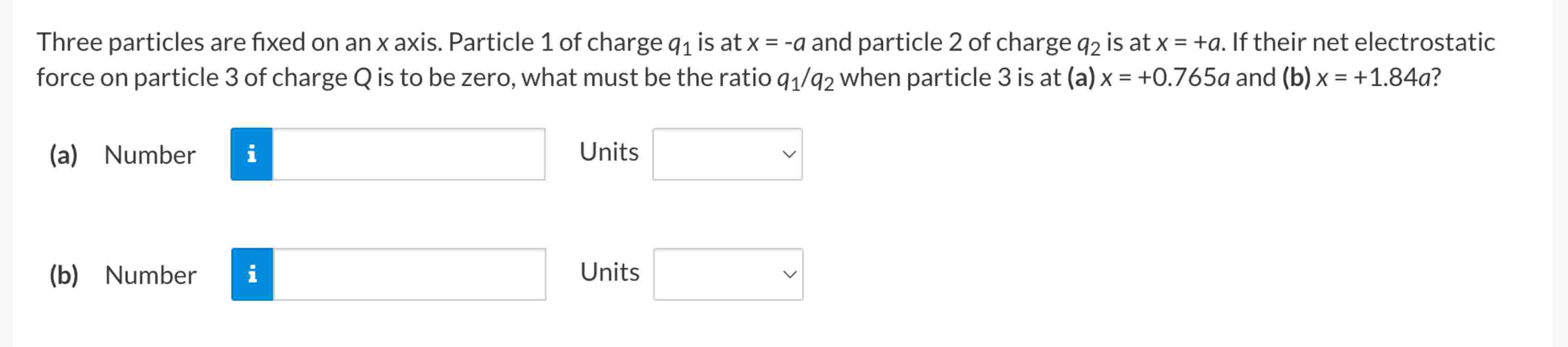Solved Three particles are fixed on an x ﻿axis. Particle | Chegg.com