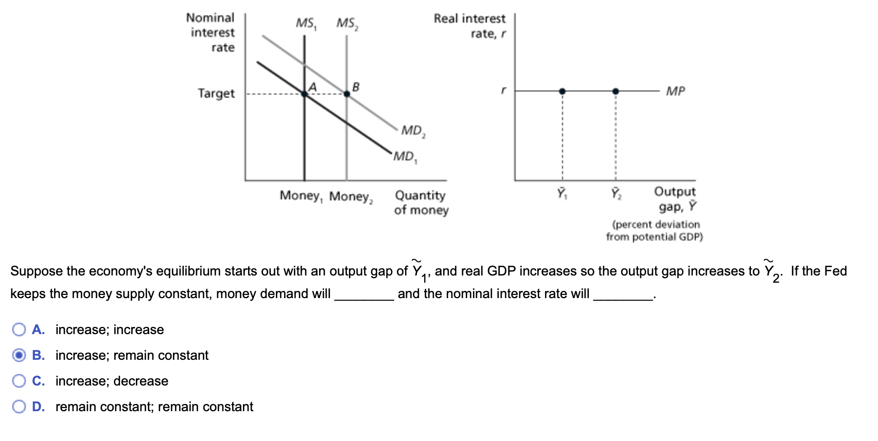 Solved MS, MS, Nominal interest rate Real interest rate, B | Chegg.com