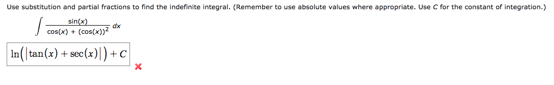 Solved Use substitution and partial fractions to find the | Chegg.com