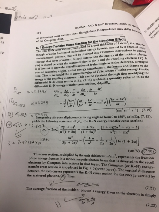 By using equation 7.20 calculate the total energy | Chegg.com