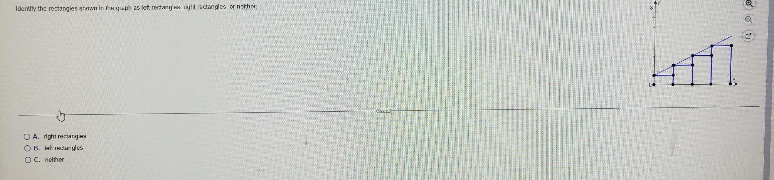 Solved Identify the rectangles shown in the graph as left | Chegg.com