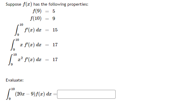 Solved Suppose f(x) has the following properties: | Chegg.com