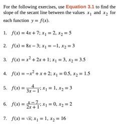 Solved For the following exercises, use Equation 3.1 to find | Chegg.com
