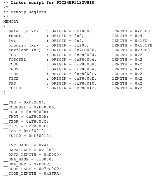 Read the linker script and the provided picture for | Chegg.com