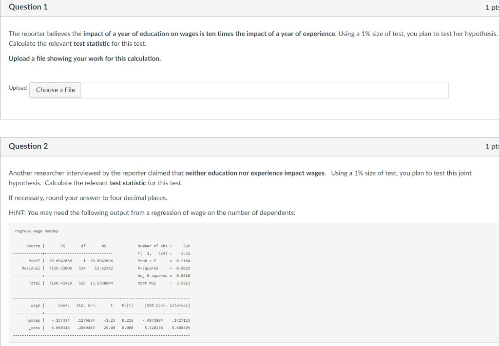 Solved Assuming MLR.1 through MLR.6 hold, answer this | Chegg.com