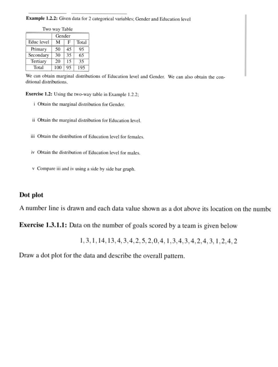 Solved Example 1 2 2 Given Data For 2 Categorical
