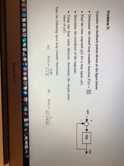 Solved Problem 3: Consider the feedback system shown in the | Chegg.com