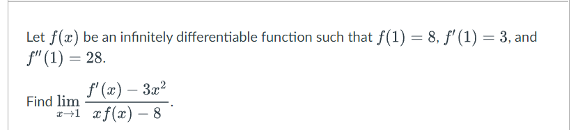 Solved Let F X Be An Infinitely Differentiable Function
