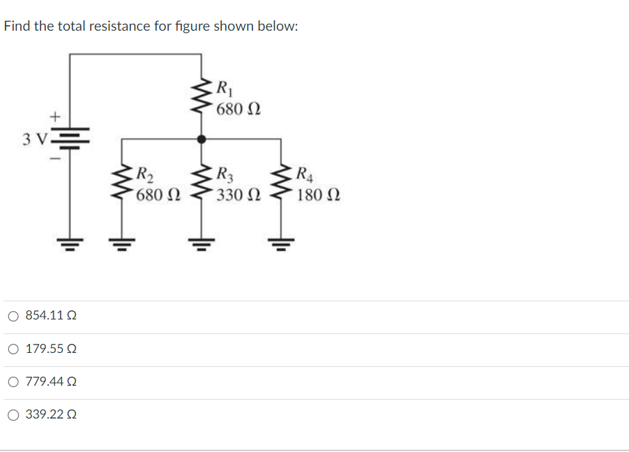 Solved a) Find the total resistance for figure shown belowb) | Chegg.com