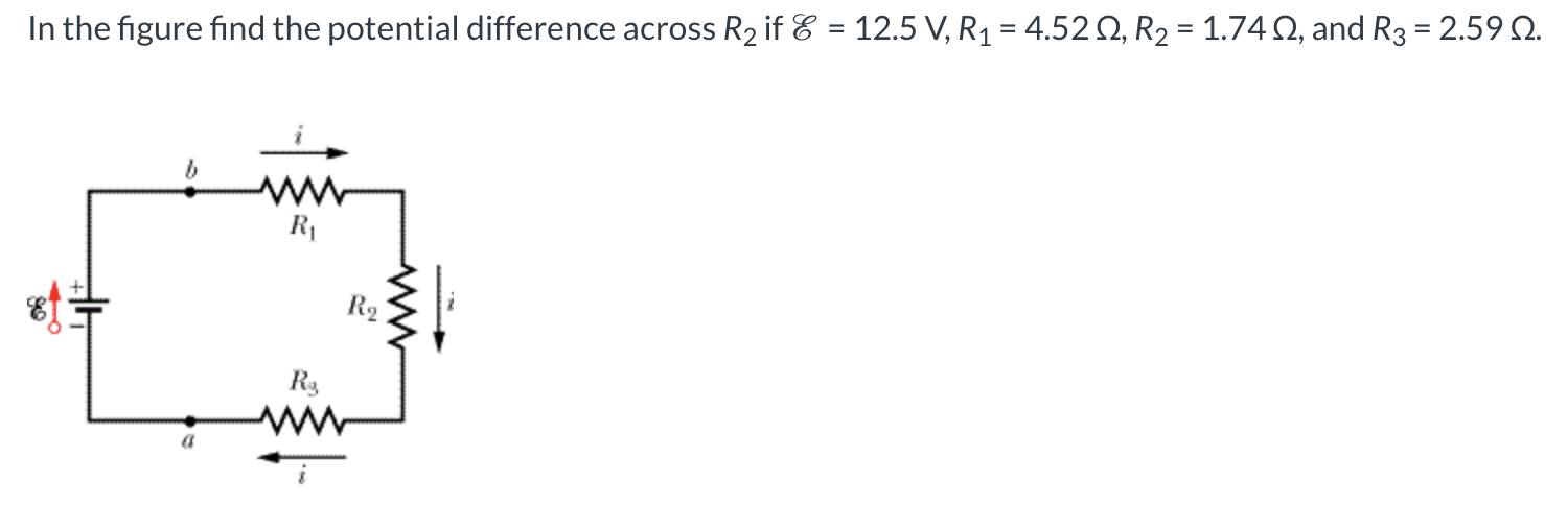 Solved In the figure find the potential difference across R2 | Chegg.com