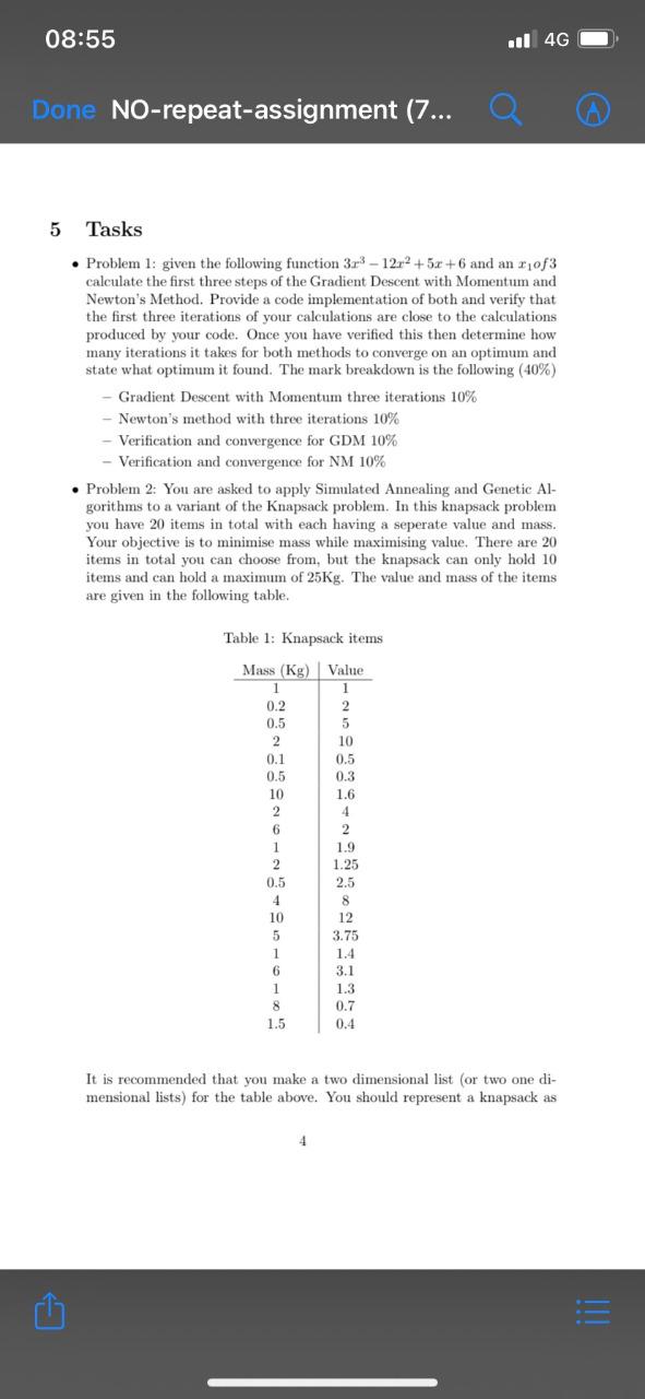 5 Tasks - Problem 1: given the following function | Chegg.com