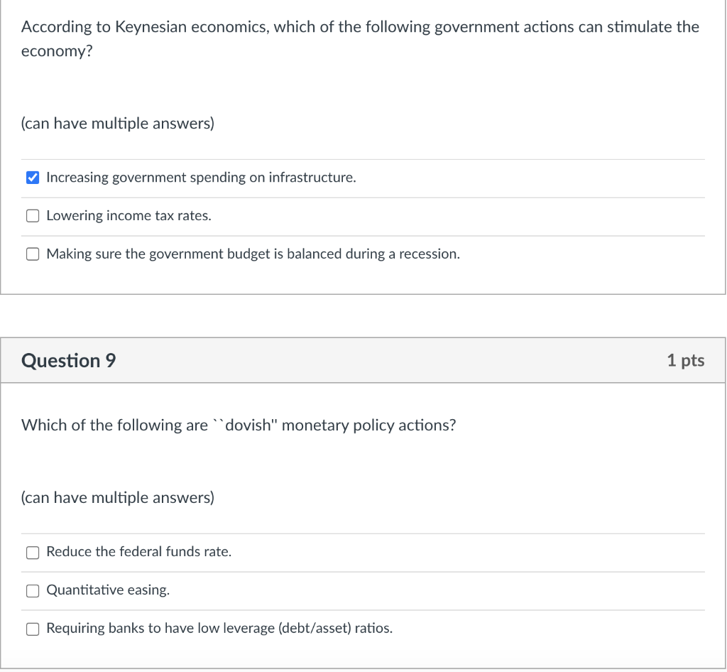 Solved According to Keynesian economics, which of the | Chegg.com