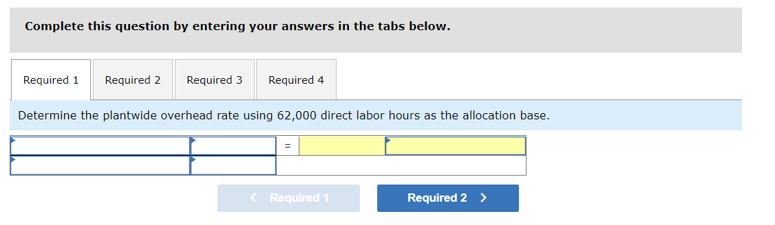 Solved Exercise 4-9 (Algo) Allocating overhead using | Chegg.com