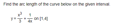 Solved Find the arc length of the following | Chegg.com