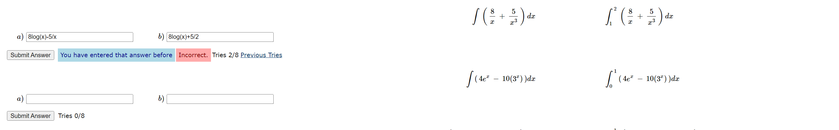Solved For each problem below: a) Determine the indefinite | Chegg.com